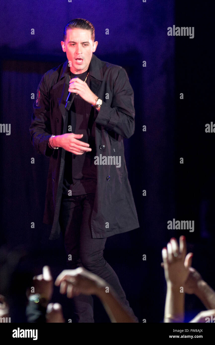 Madison, Wisconsin, USA. 31st Mar, 2016. Rapper G-EAZY performs live at ...