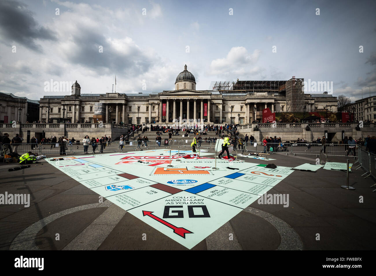 London, UK. 1st April. Giant Monopoly board being installed in ...