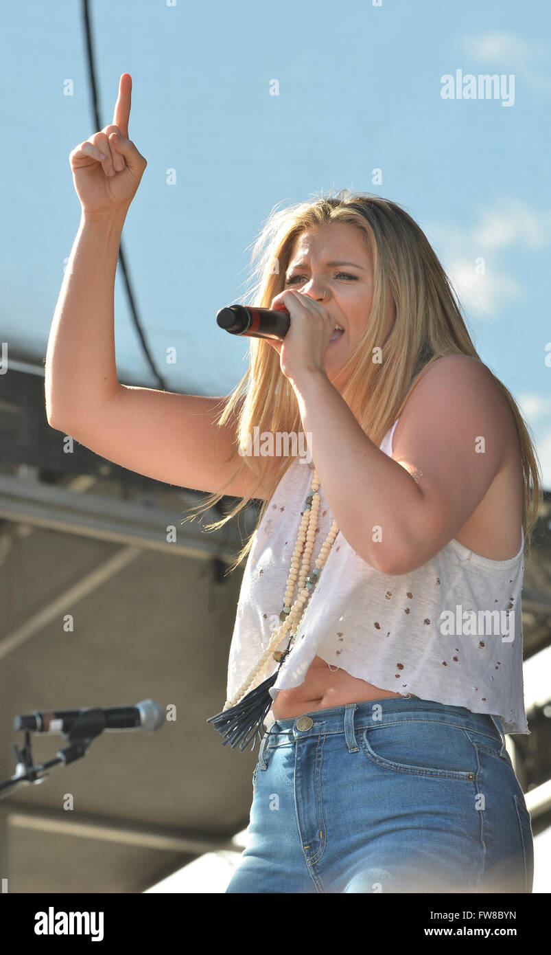 Las Vegas, Nevada, USA. 1st Apr, 2016. Country singer Lauren Aliana ...