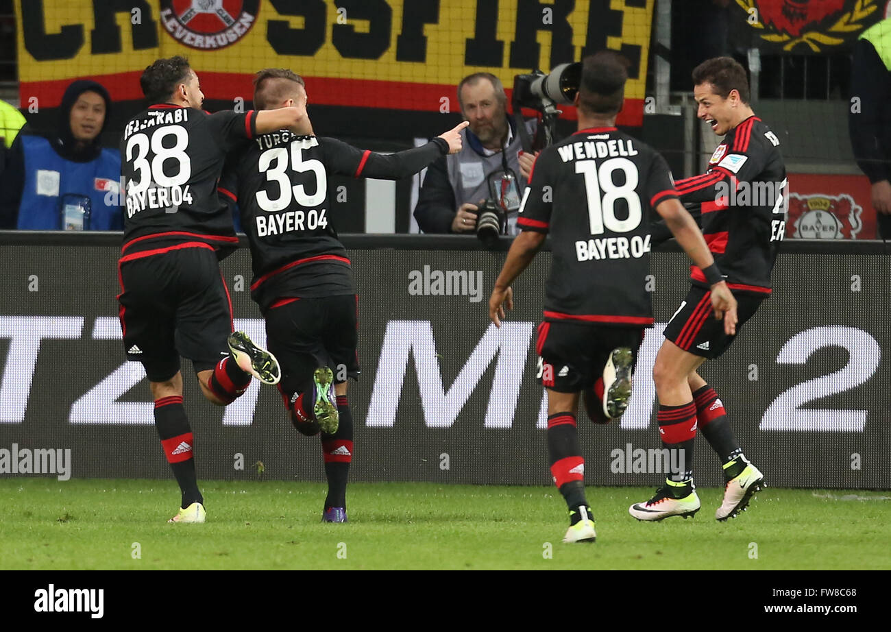 Leverkusen, Germany. 1st April, 2016. Football Bundesliga, Leverkusen ...