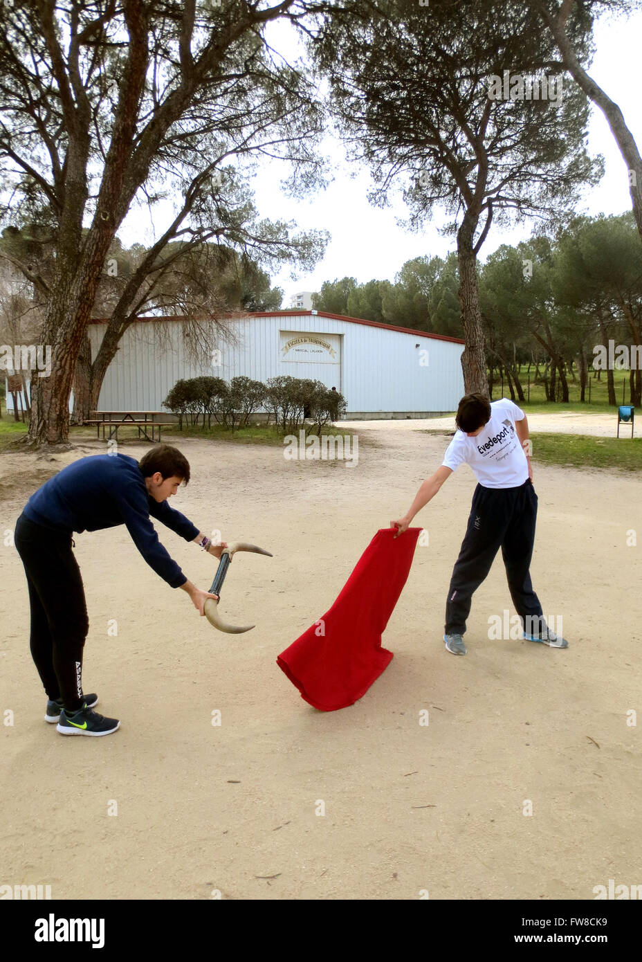 Red cloth bullfighting hi-res stock photography and images - Alamy