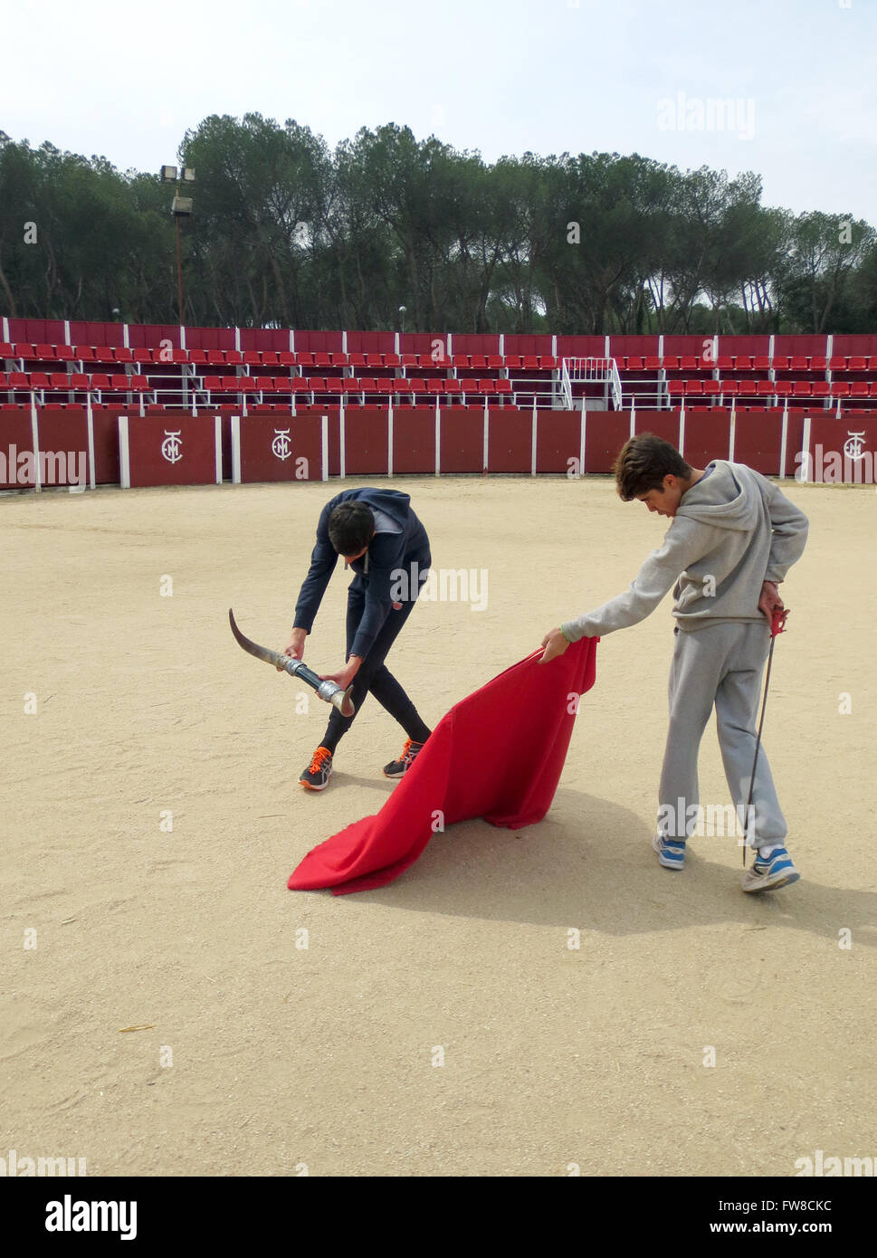 Bullfighting red cloth hi-res stock photography and images - Alamy