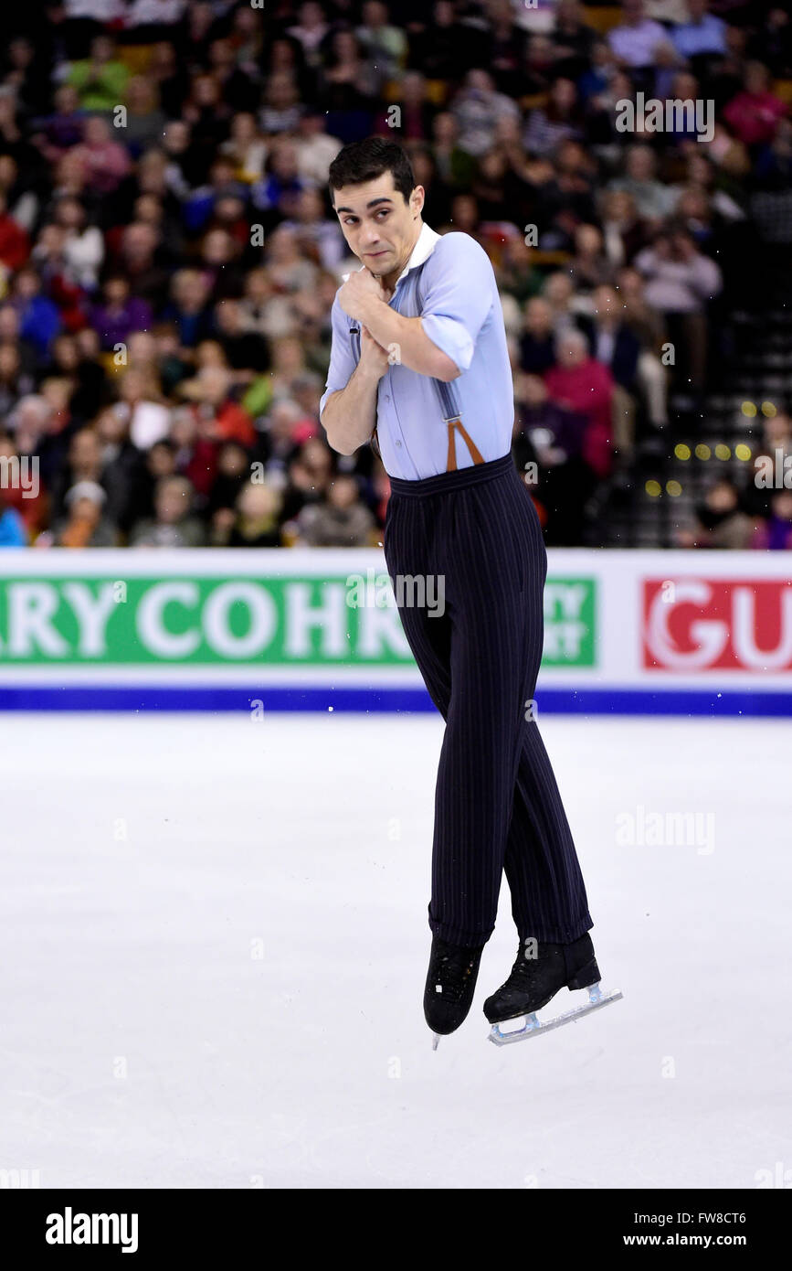 Boston, Massachusetts, USA. 1st April, 2016. Javier Fernandez (ESP ...