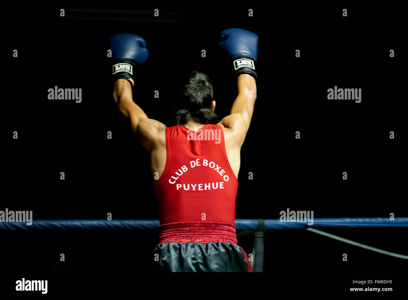 Osorno, CHILE. 1st Apr, 2016. Young amateur boxers face in Mexico ...