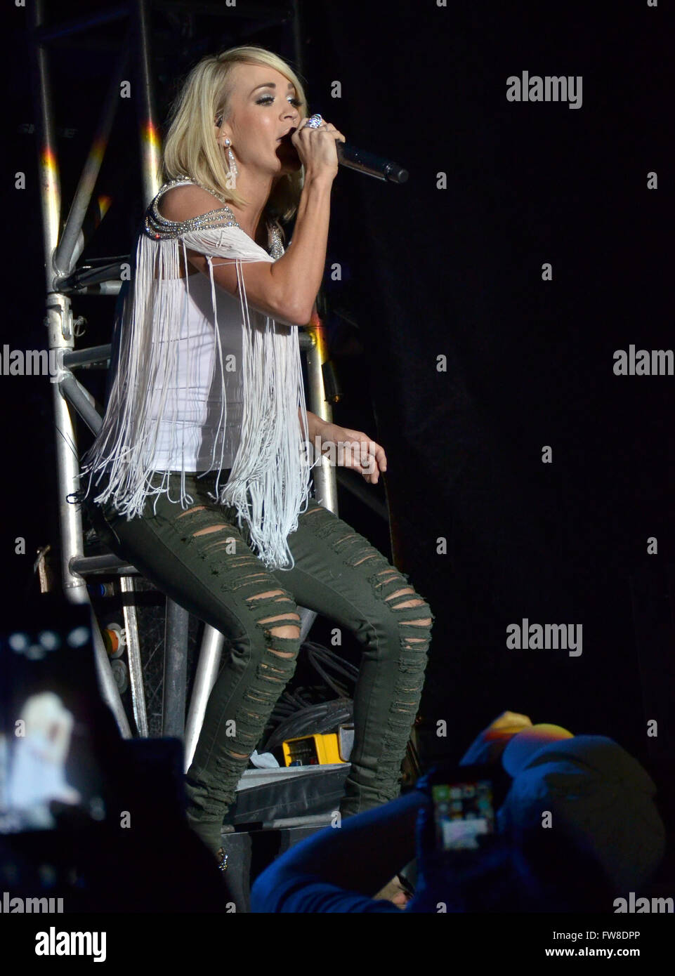 Las Vegas, Nevada, USA. 2nd Apr, 2016. Country singer Carrie Underwood ...