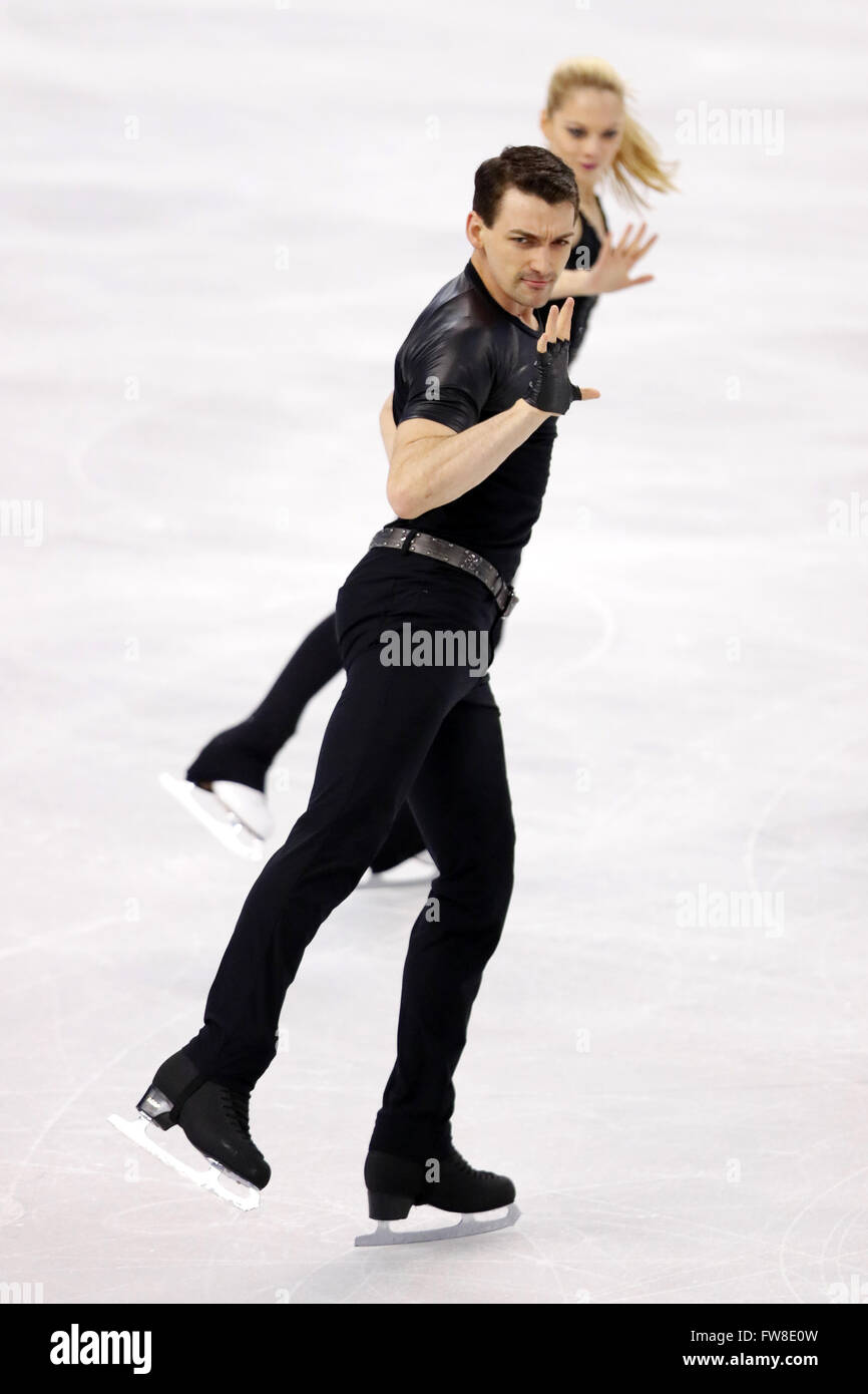 Boston, USA. 1st Apr, 2016. Alexa Scimeca and Chris Knierim (USA ...