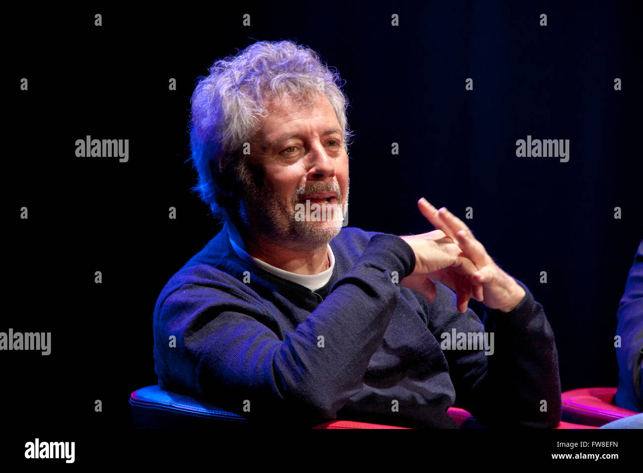 Alessandro Baricco, a famous Italian writer speaks during the "Libri ...