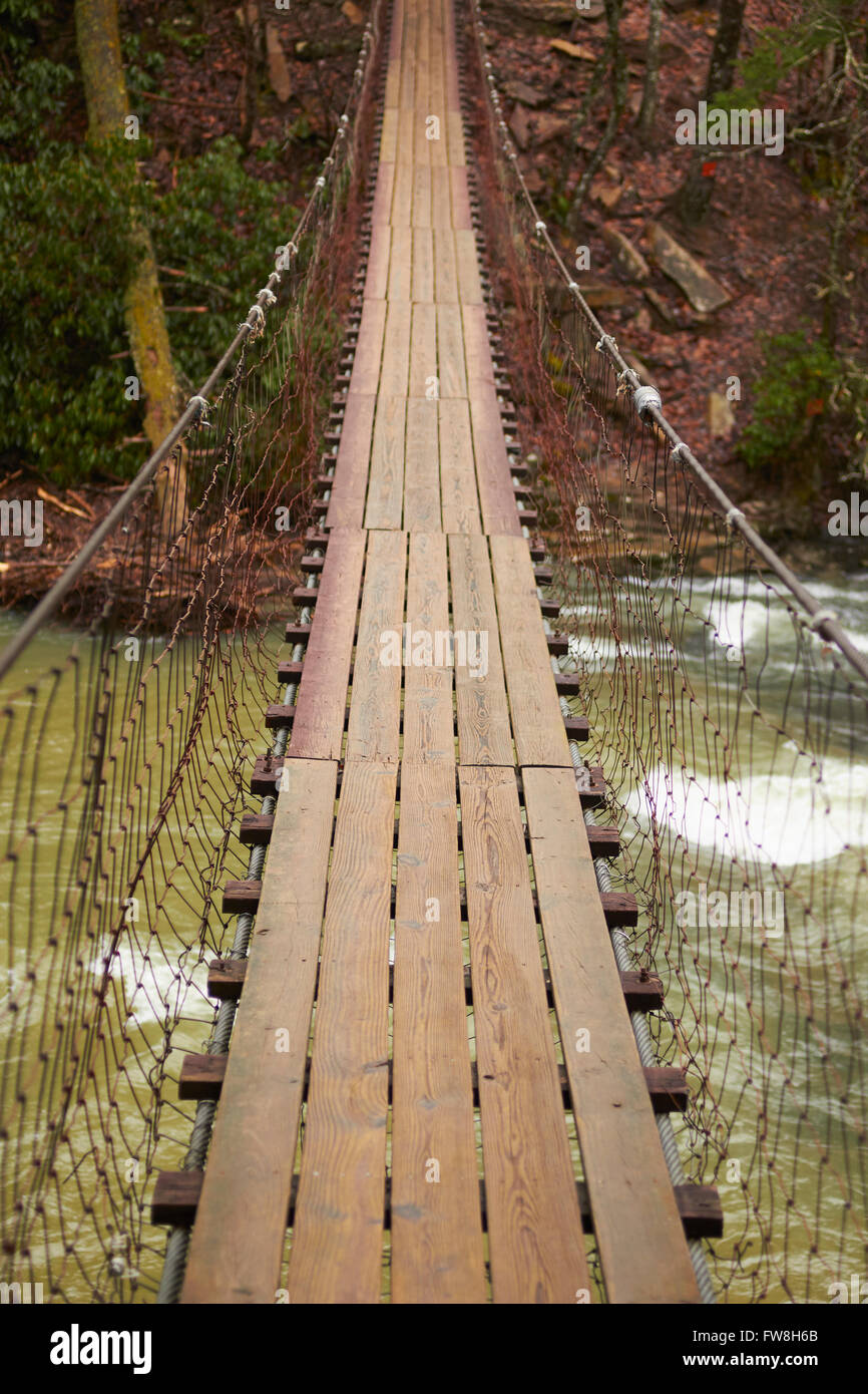 Footbridge over Falls Creek, Falls Creek Falls State Park, Tennessee ...