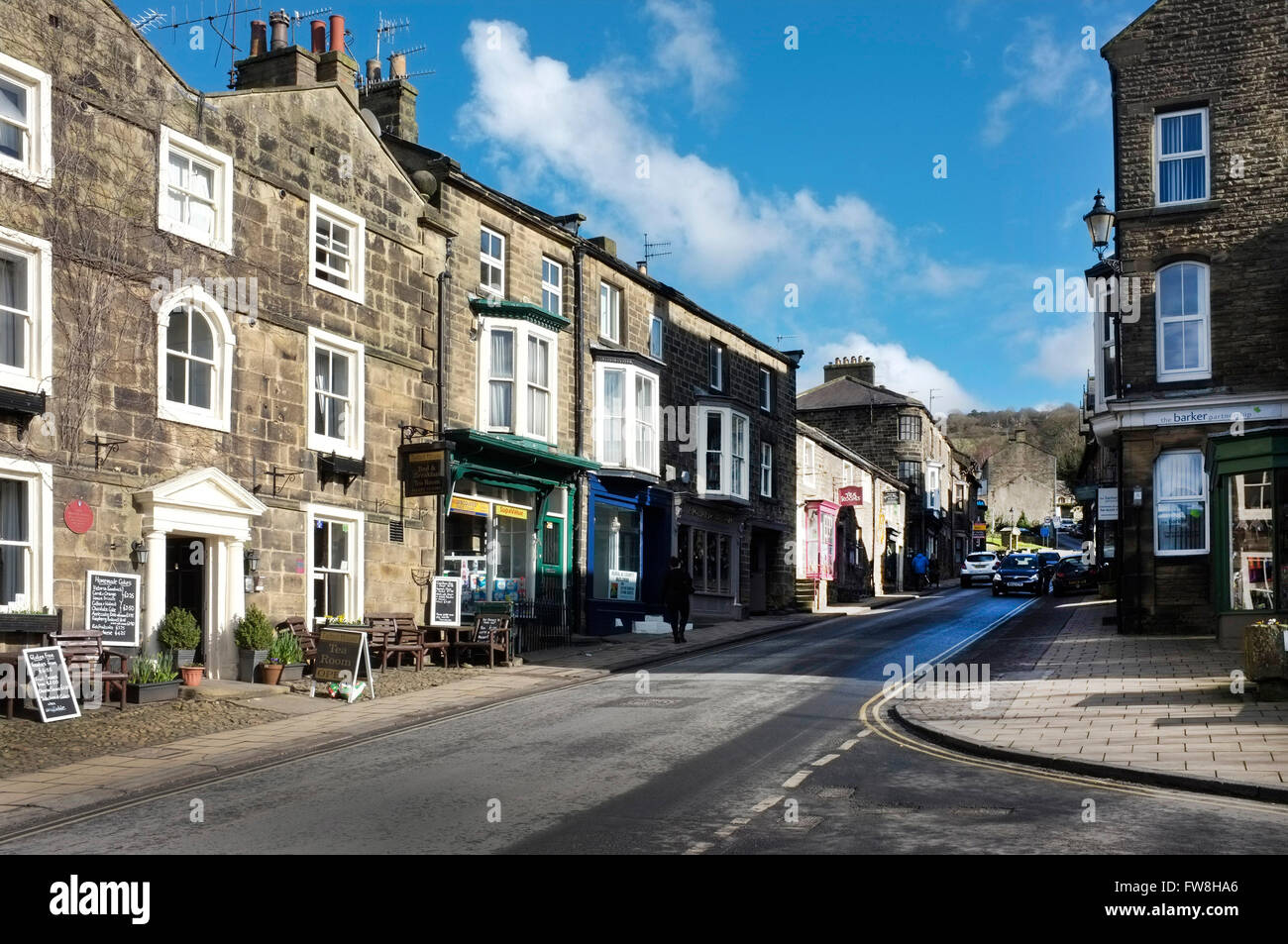 Pateley Bridge High Street, North Yorkshire Stock Photo - Alamy