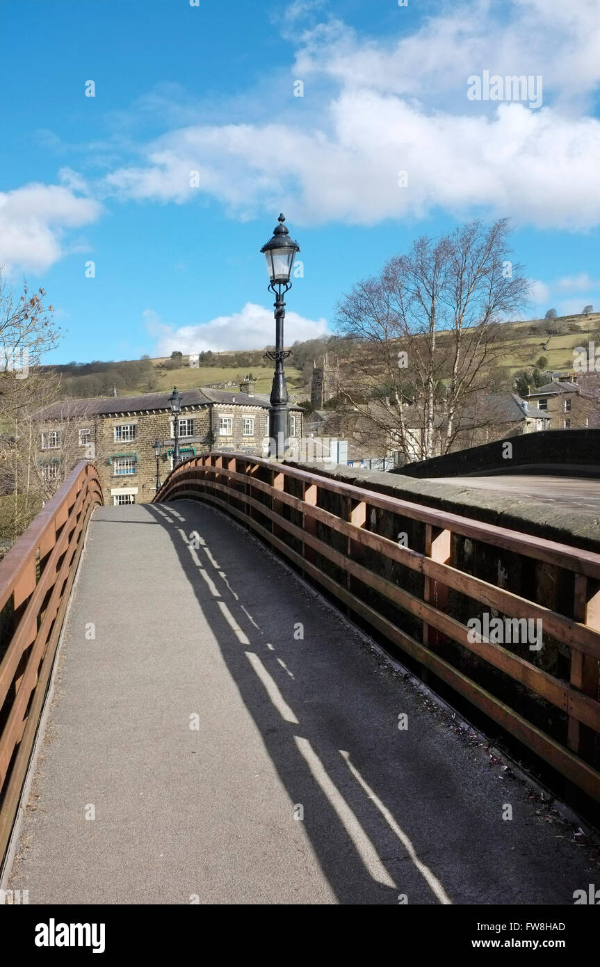 The bridge over the River Nidd at Pateley Bridge High Street, North ...