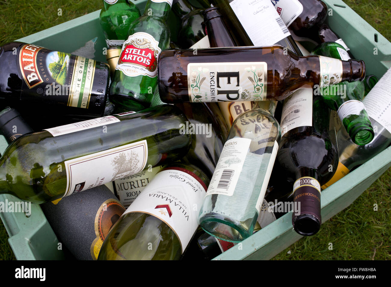 Clear brown glass recycling hi-res stock photography and images - Alamy