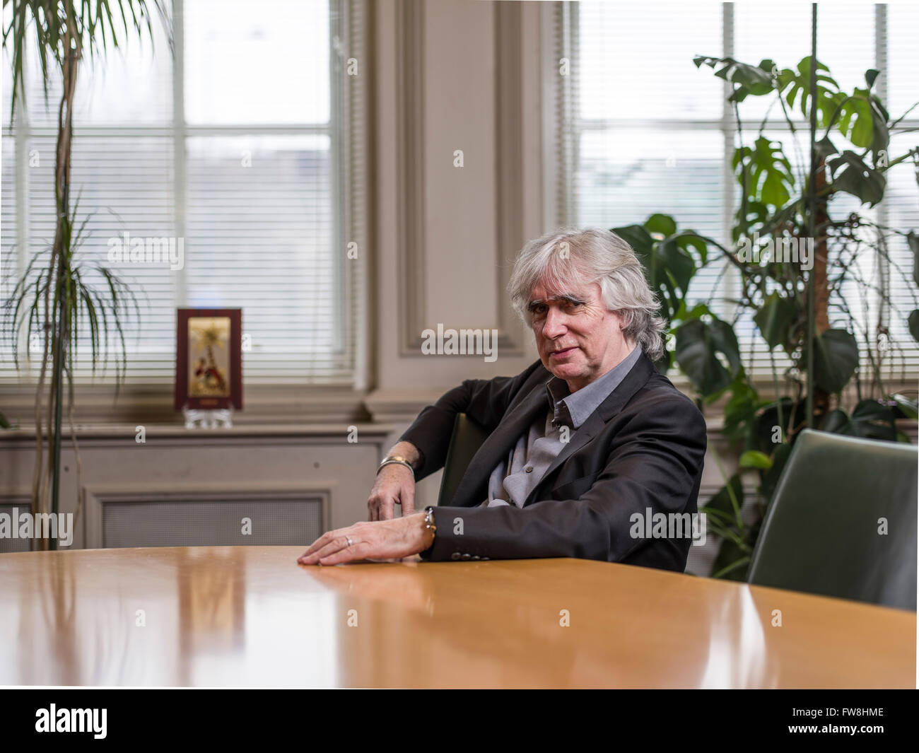 Portrait of writer Phil Redmond at the Museum of Liverpool Stock Photo ...