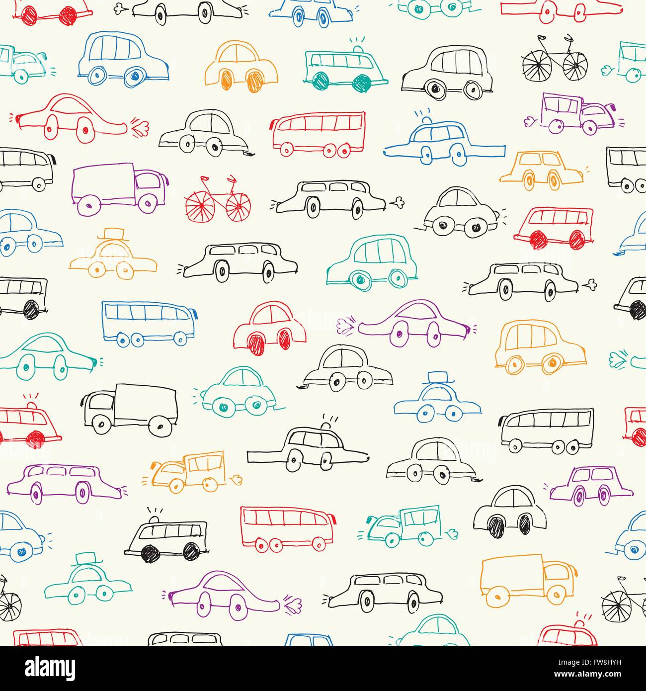 Hand drawn green car hi-res stock photography and images - Alamy