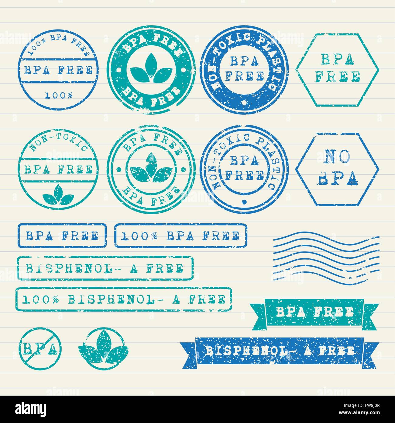 Stamps collection Stock Vector Images - Alamy