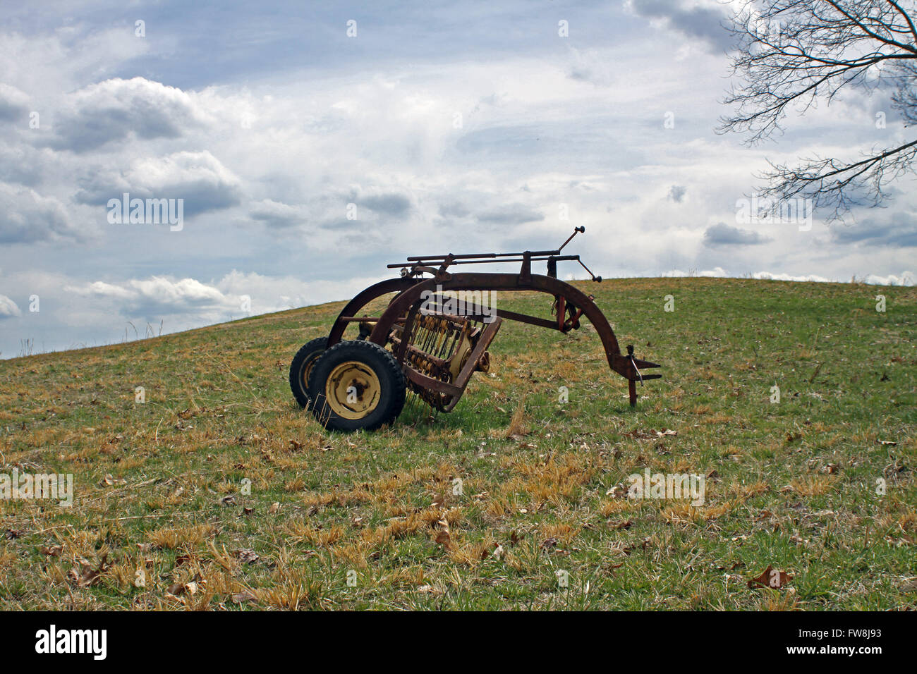Old Hay Rake Stock Photo - Alamy