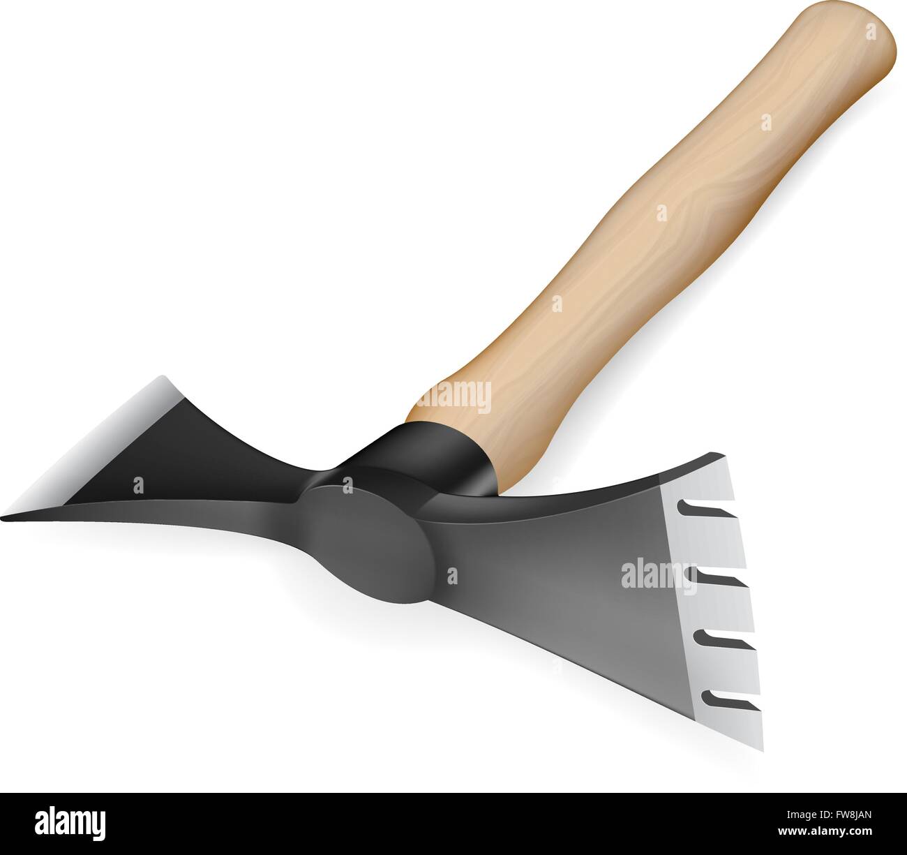Axe-hoe with wooden handle Stock Vector Image & Art - Alamy