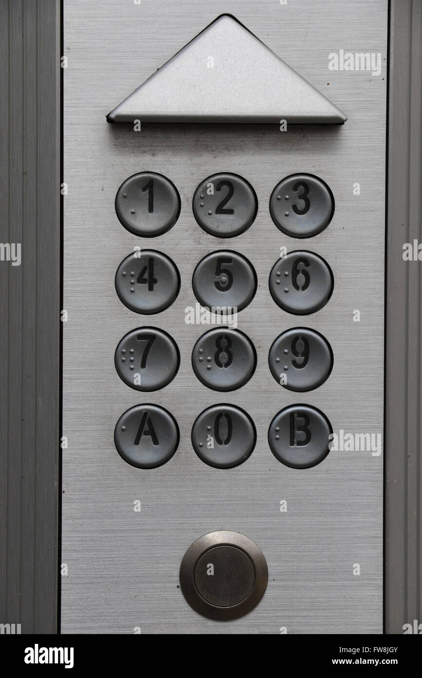 Numeric keypad for access outside a building Stock Photo - Alamy