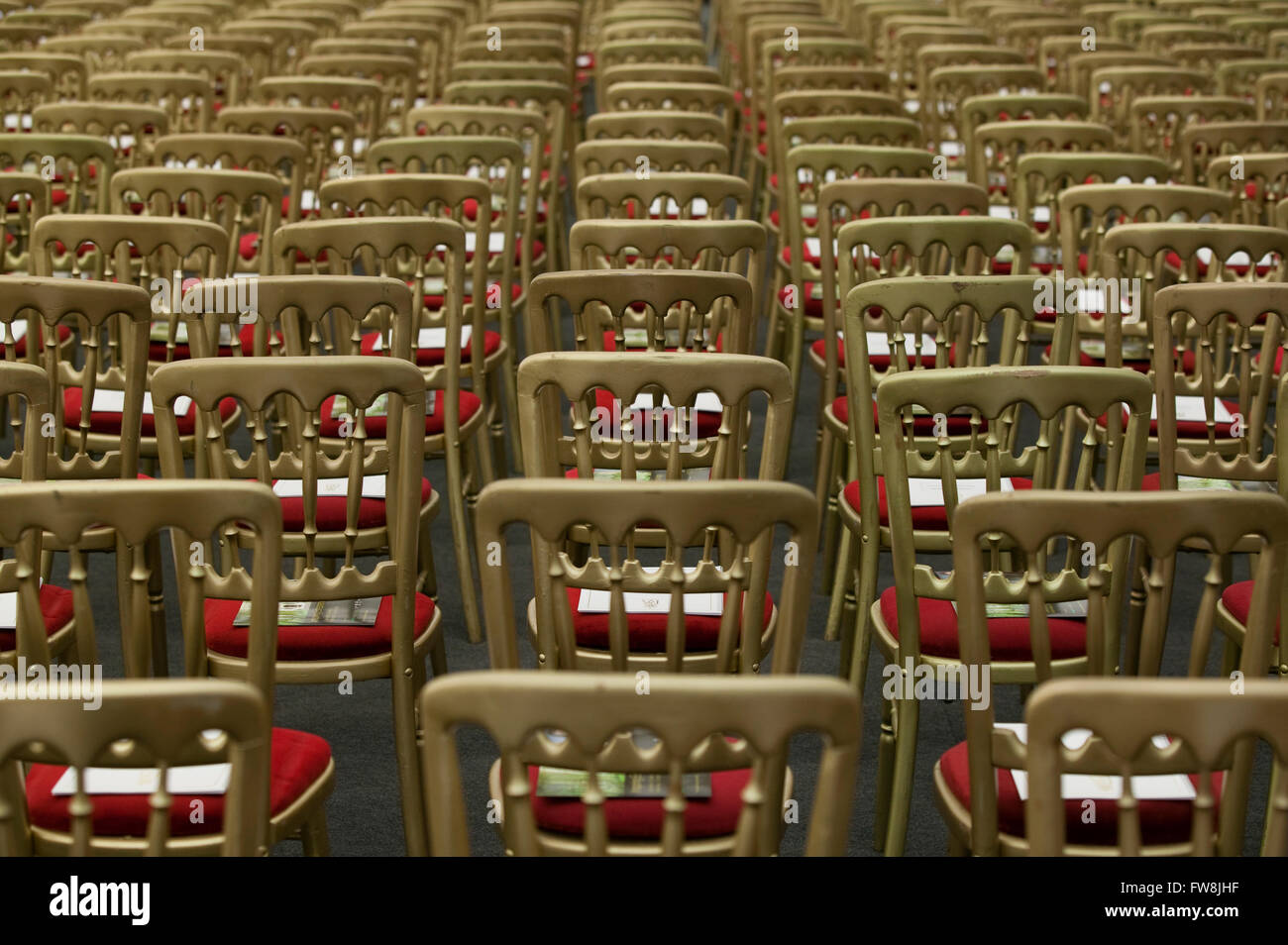 ROws of chairs in a conference room Stock Photo - Alamy