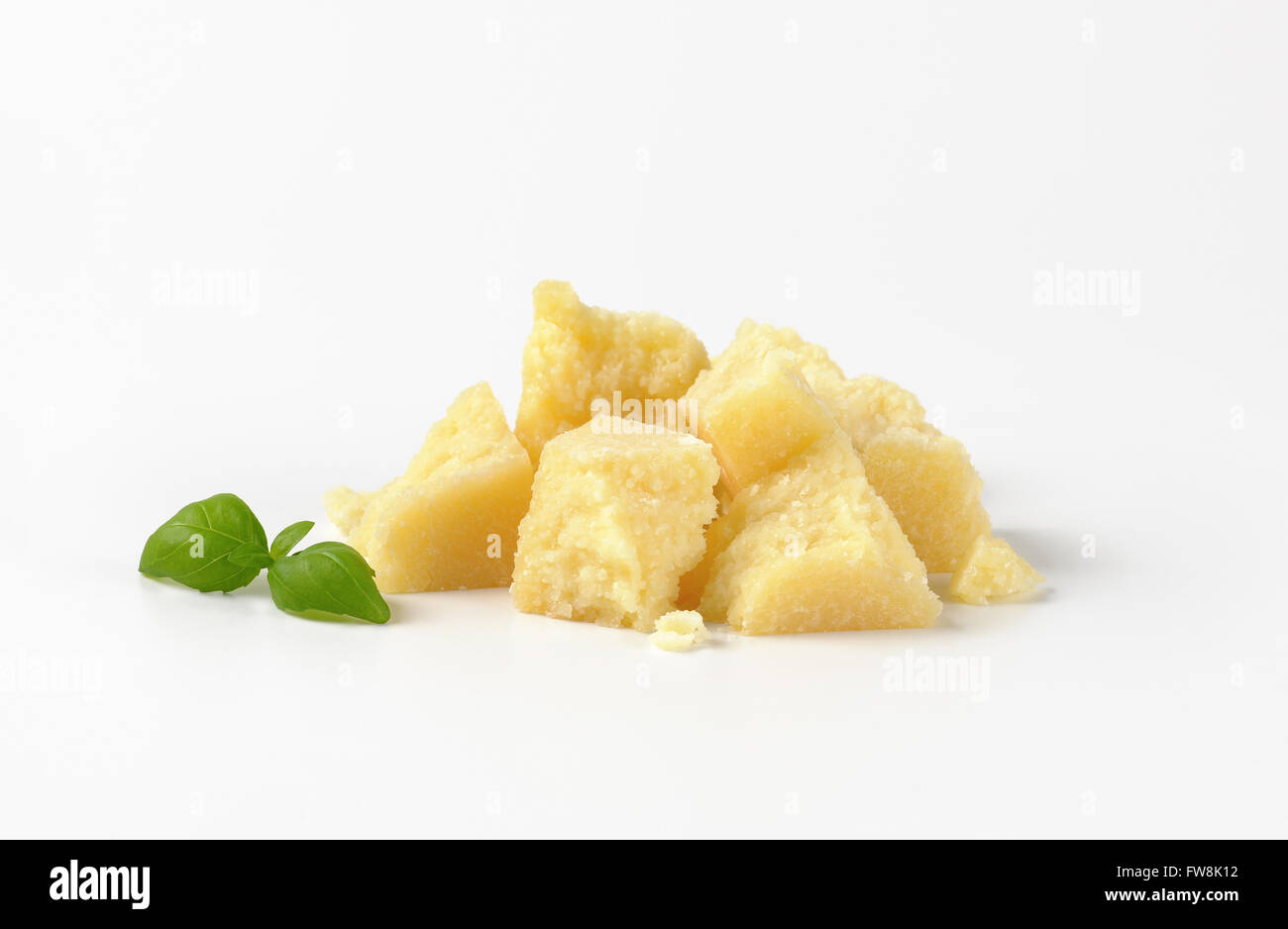 pieces of fresh parmesan cheese on white background Stock Photo - Alamy
