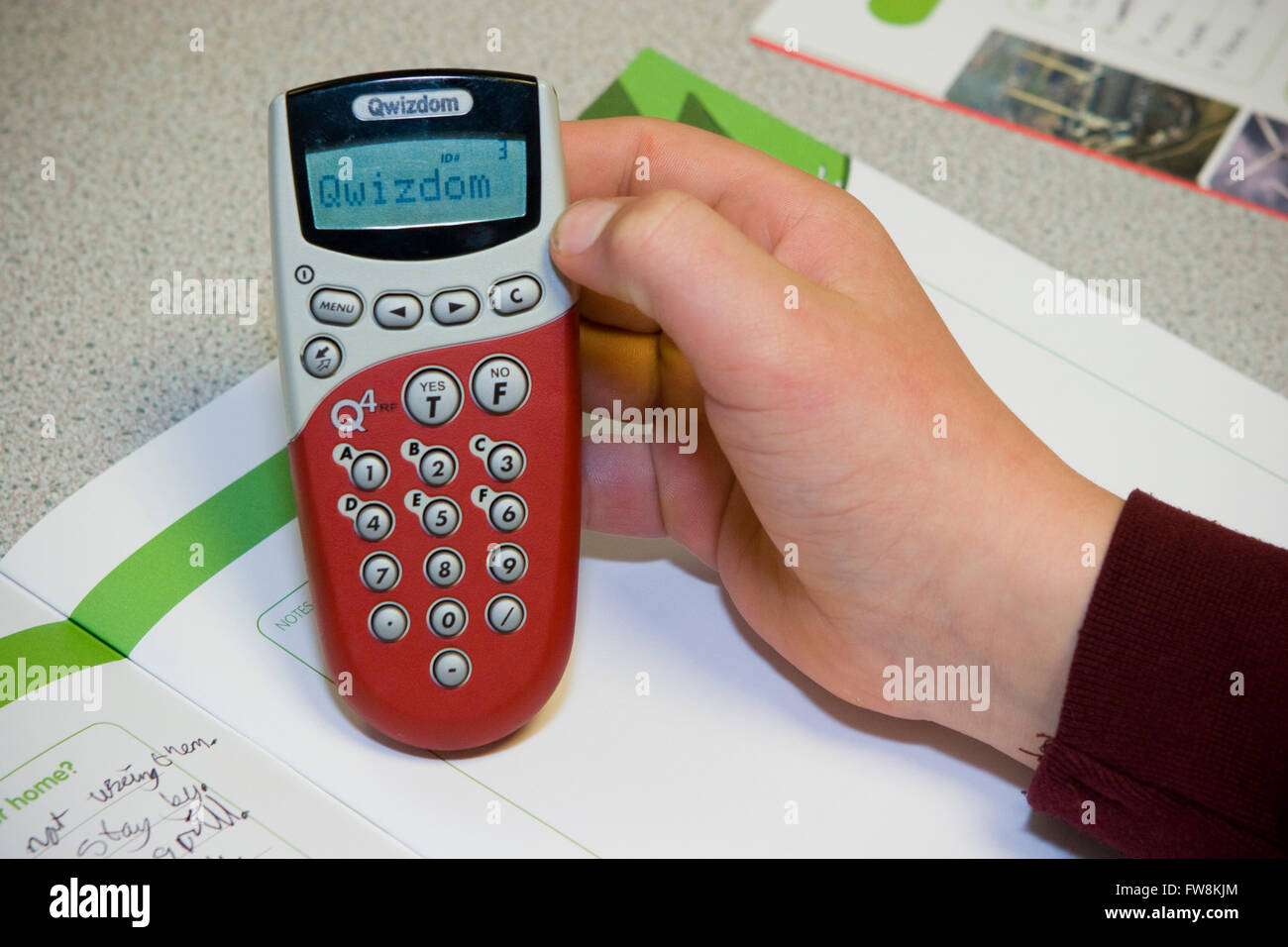 A quiz key pad used by school children in some lessons Stock Photo - Alamy