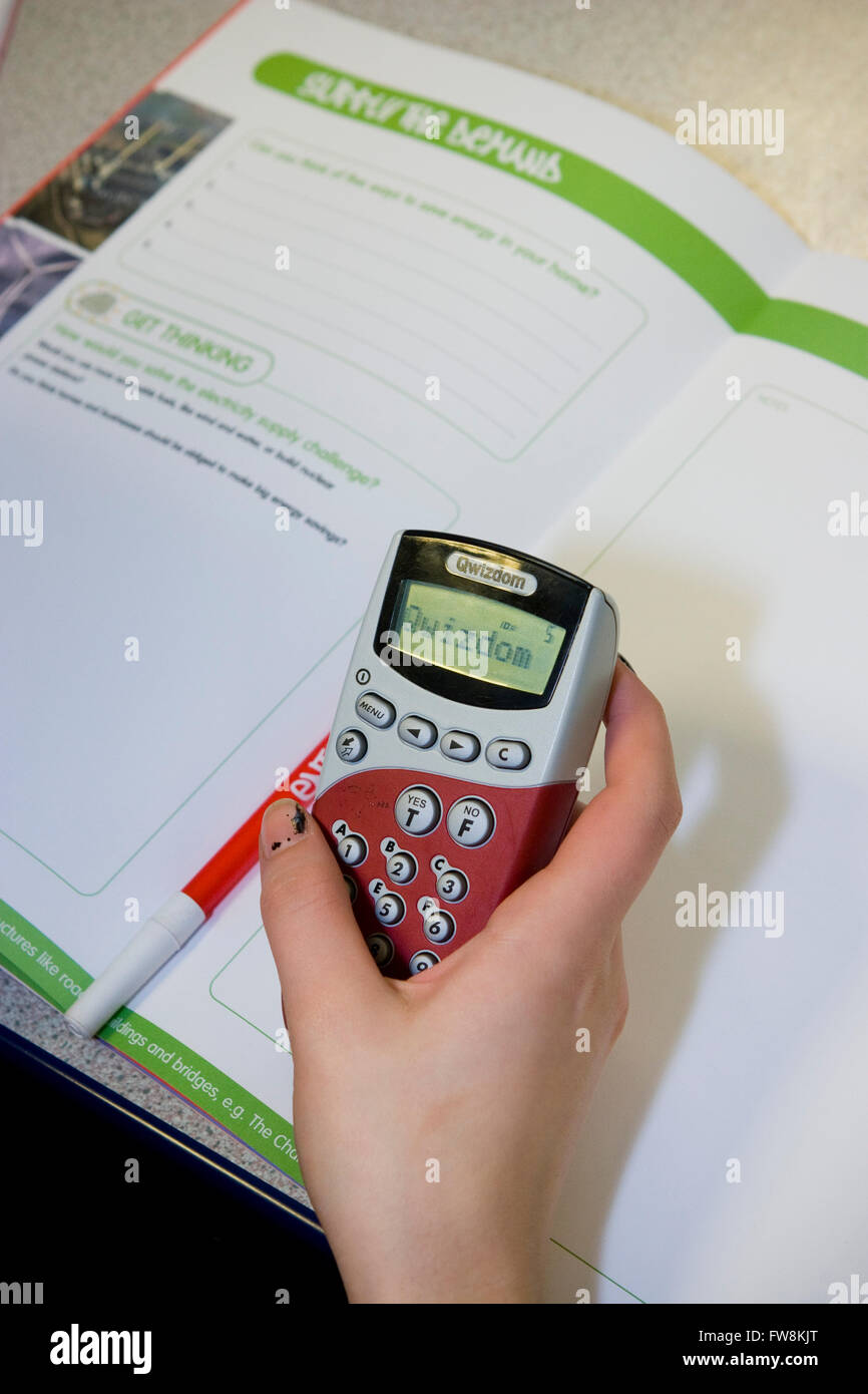 A quiz key pad used by school children in some lessons Stock Photo - Alamy