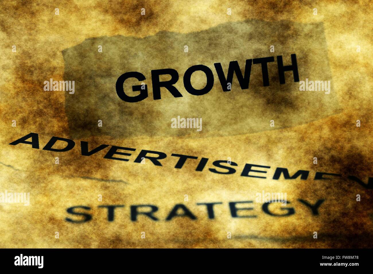 Growth advertisement strategy grunge concept Stock Photo - Alamy