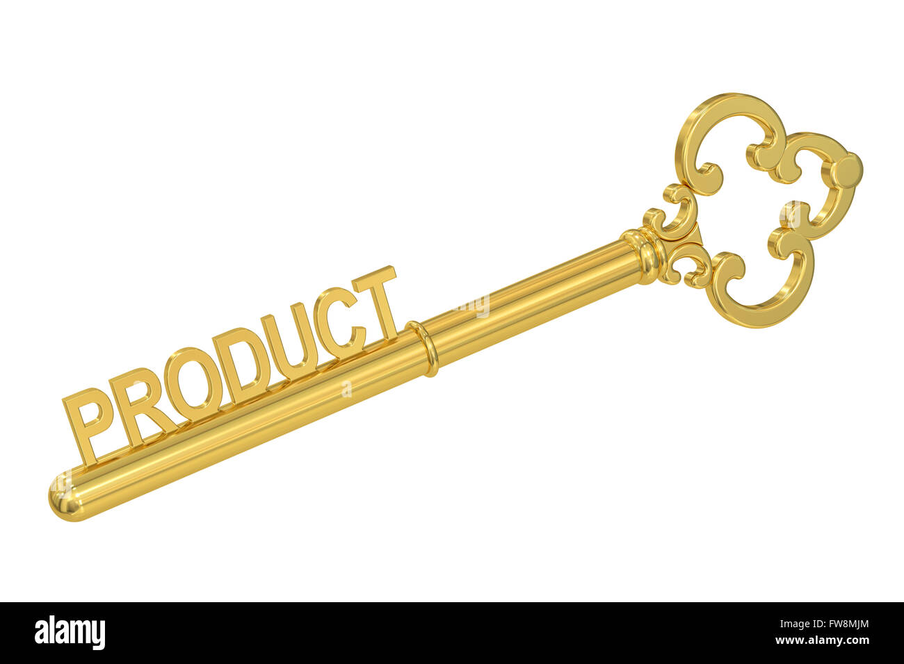 Product key concept, 3D rendering isolated on white background Stock ...