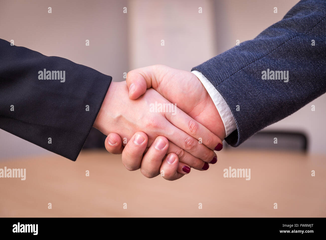 Handshake in the office Stock Photo - Alamy