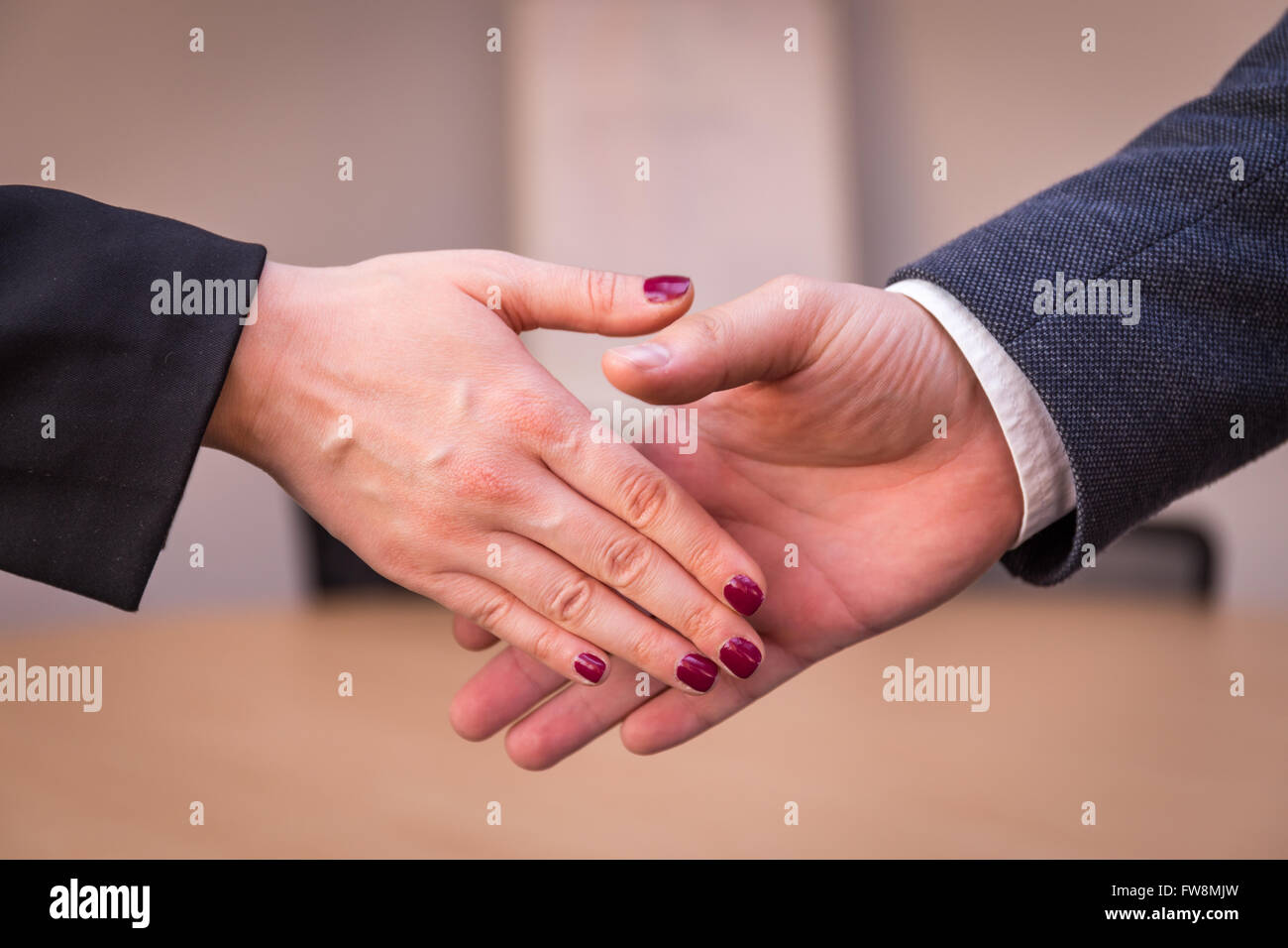 Handshake in the office Stock Photo - Alamy