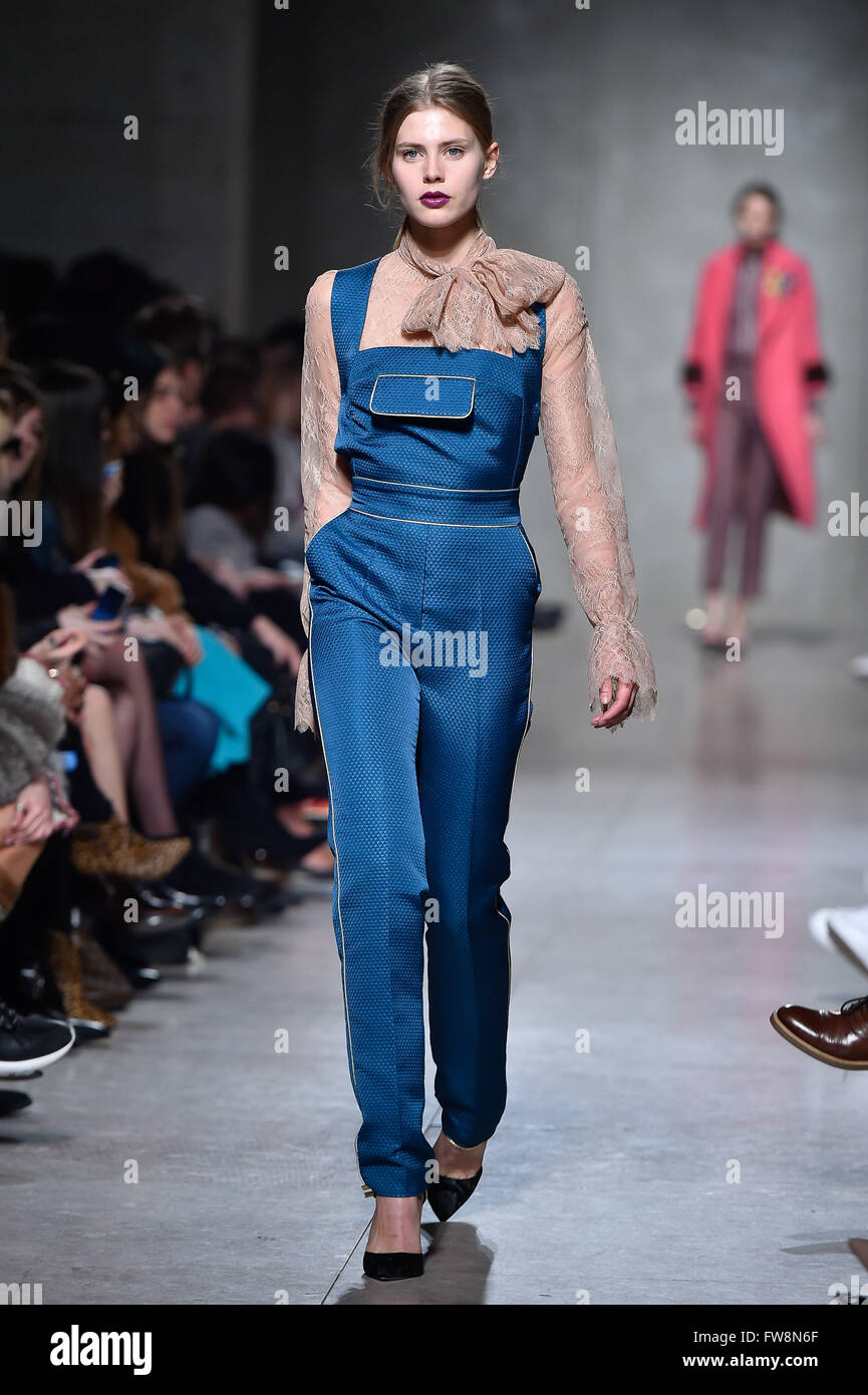 Portugal, Lisbon,Mar. 12,2016 - LISBOA FASHION WEEK - A model walks the ...