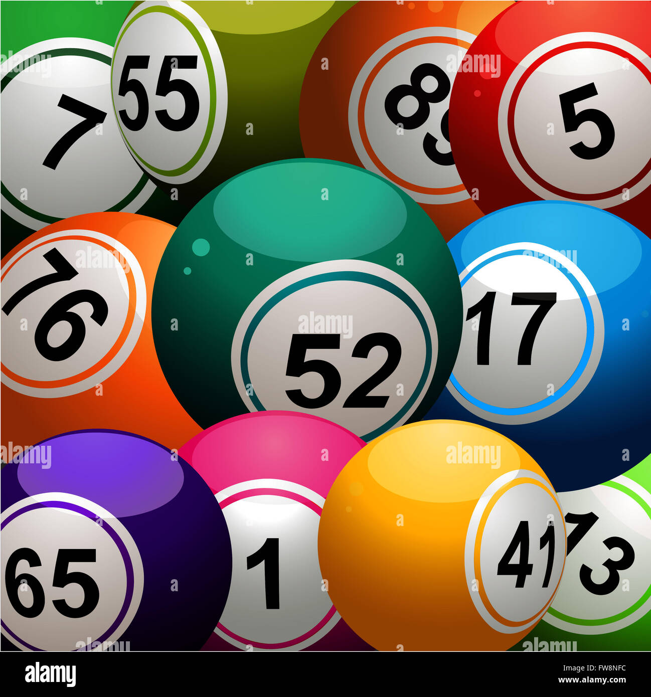Bingo Balls Close Up Background with Different Size Balls Stock Photo ...