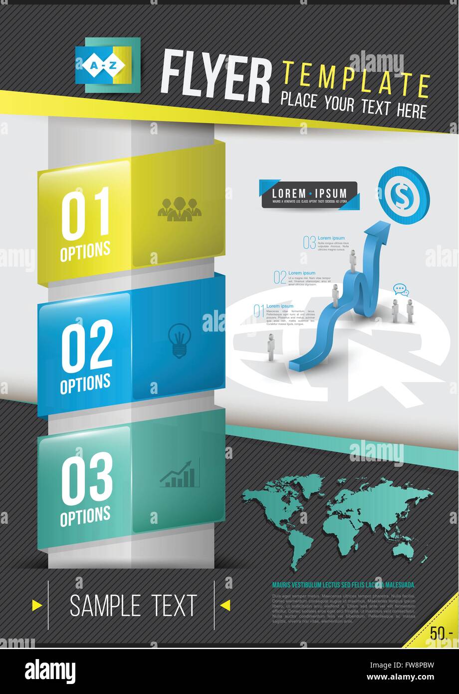 Modern Vector abstract brochure, report, document or flyer design ...
