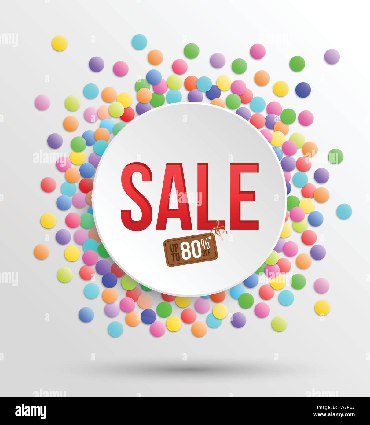 Colorful circles background with Sale. Vector Illustration. Can use for ...