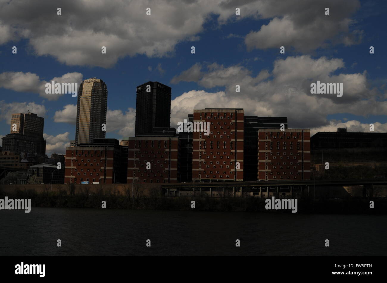 Downtown skyline taken from the southside Pittsburgh Pennsylvania Stock ...