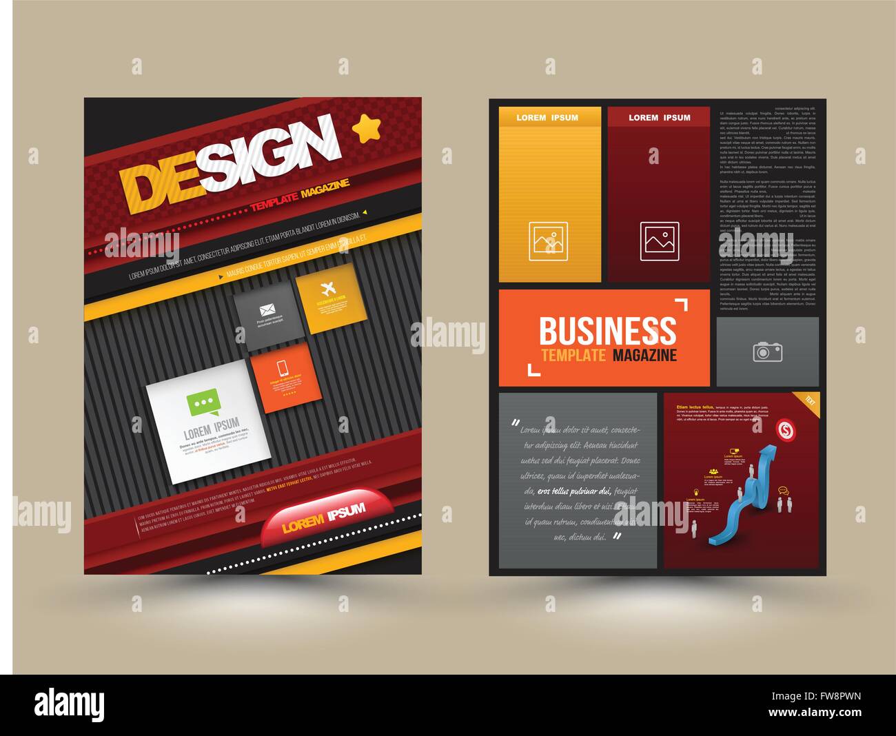 Vector design page template modern style. Vector illustration. Can use ...