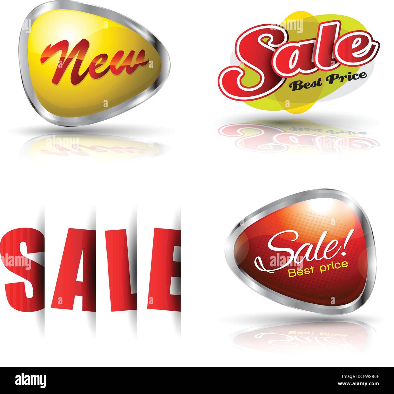 Sale and new banner set. Vector illustration. Can use for promotion ...