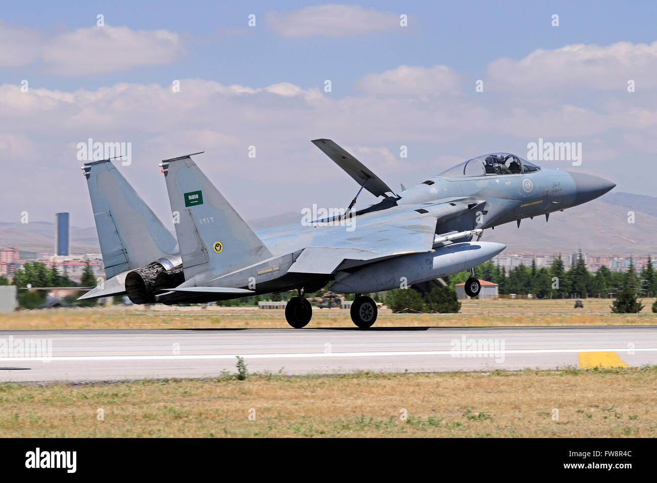 A Royal Saudi Air Force F-15C Eagle attending the international ...