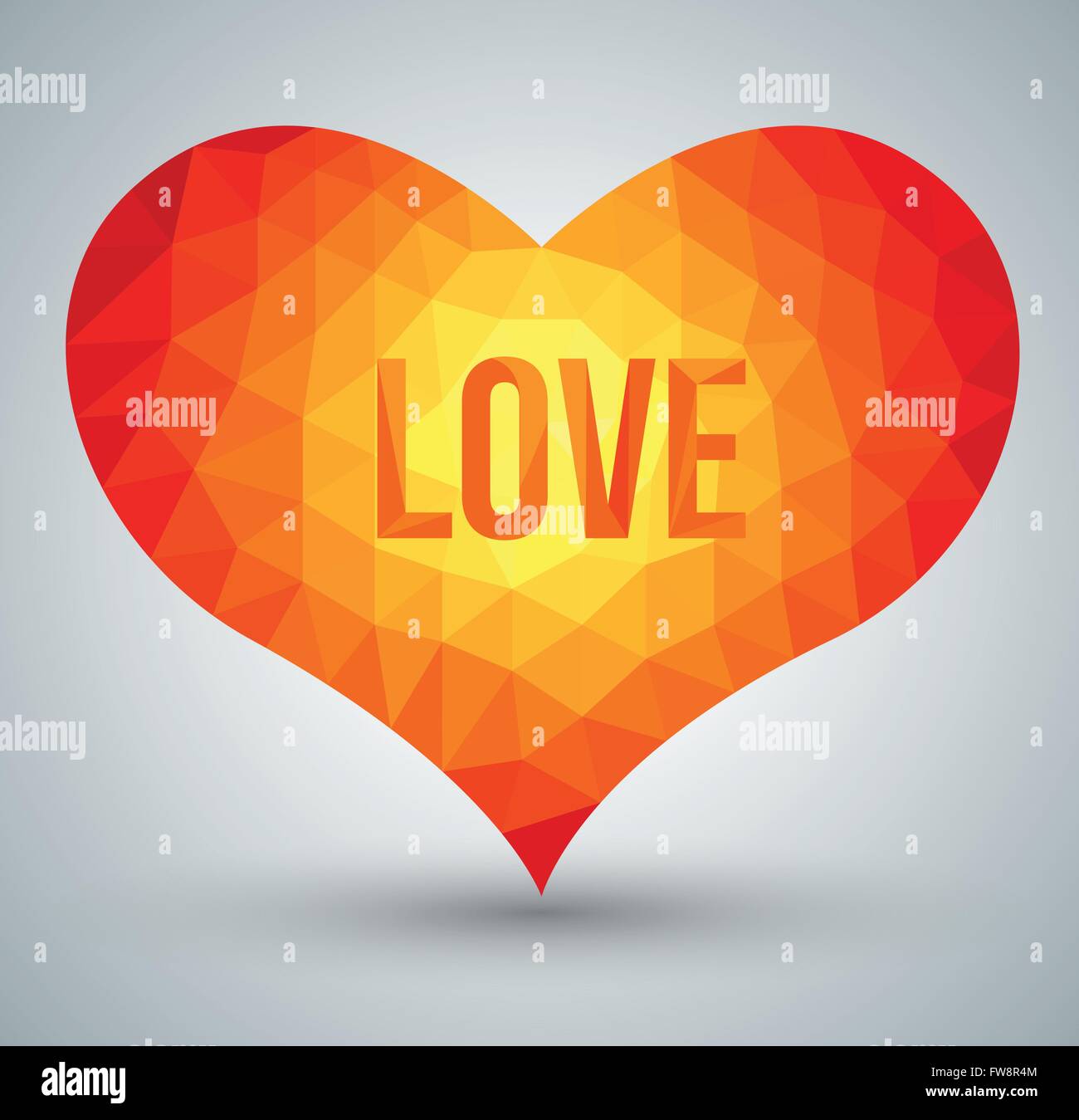 vector geometric heart Stock Vector Image & Art - Alamy