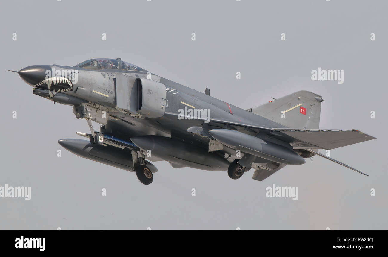 Turkish Air Force F-4 Phantom during Exercise Anatolian Eagle in Turkey ...
