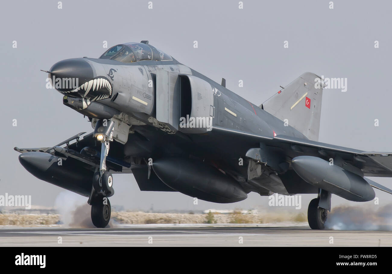 Turkish Air Force F-4 Phantom during Exercise Anatolian Eagle at Konya ...