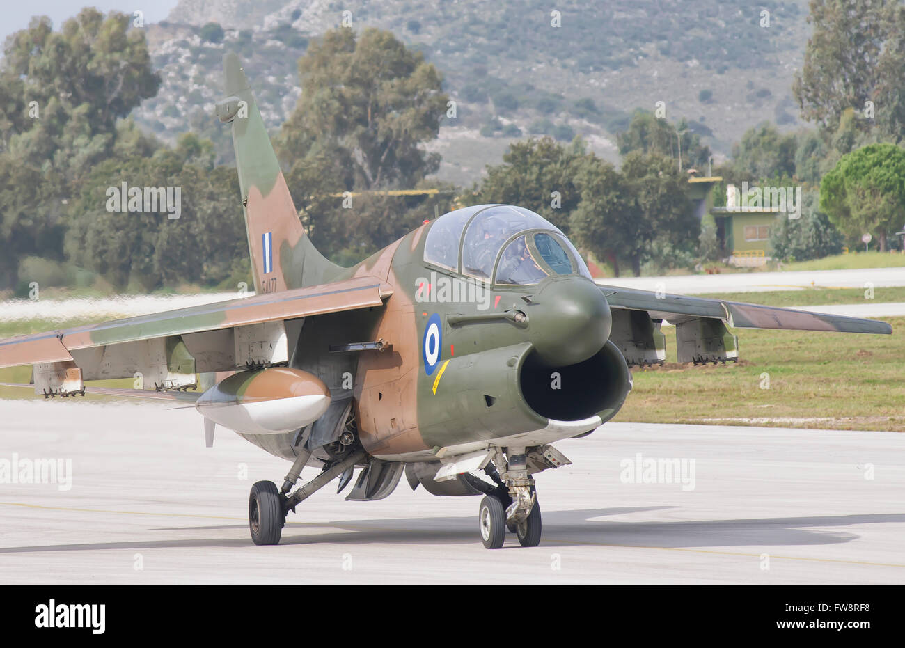 Hellenic Air Force TA-7 Corsair II at Araxos Air Base, Greece Stock ...