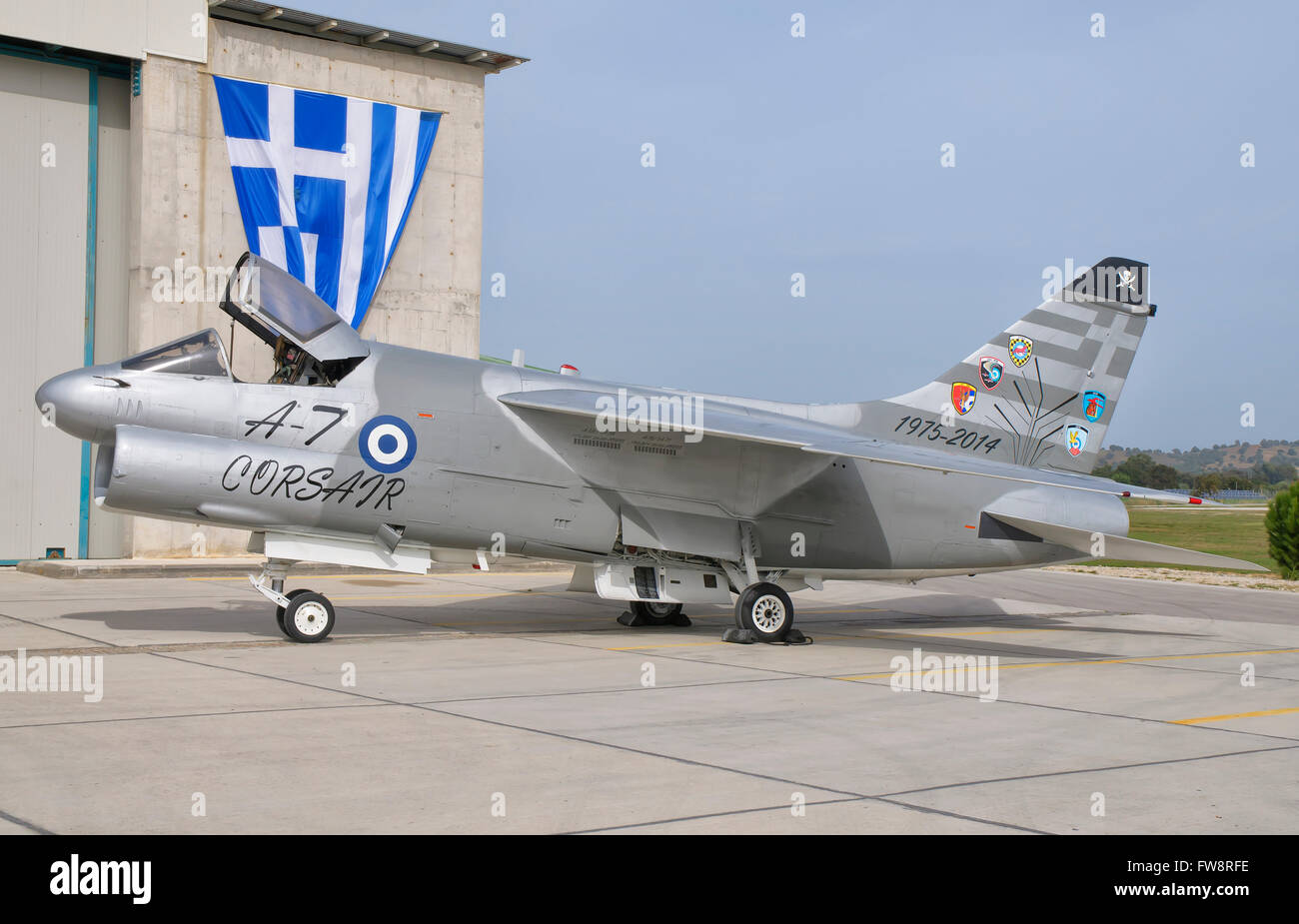 Hellenic Air Force TA-7 Corsair II at Araxos Air Base, Greece Stock ...
