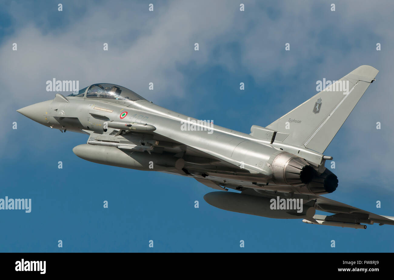 An Italian Air Force F-2000 Typhoon during TLP in Spain Stock Photo - Alamy