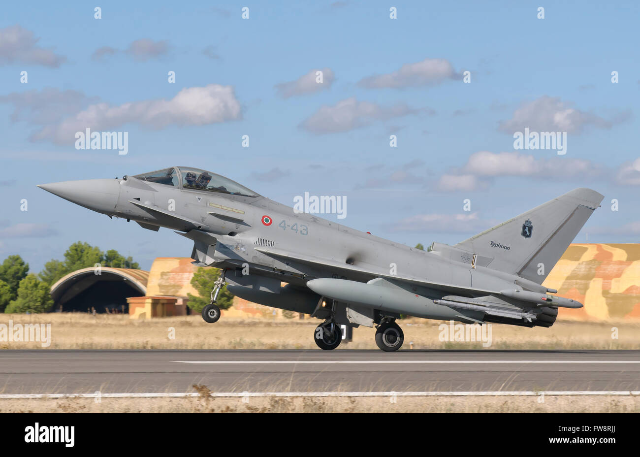 Spanish Air Force EF-2000 Typhoon during TLP at Albacete Air Base ...