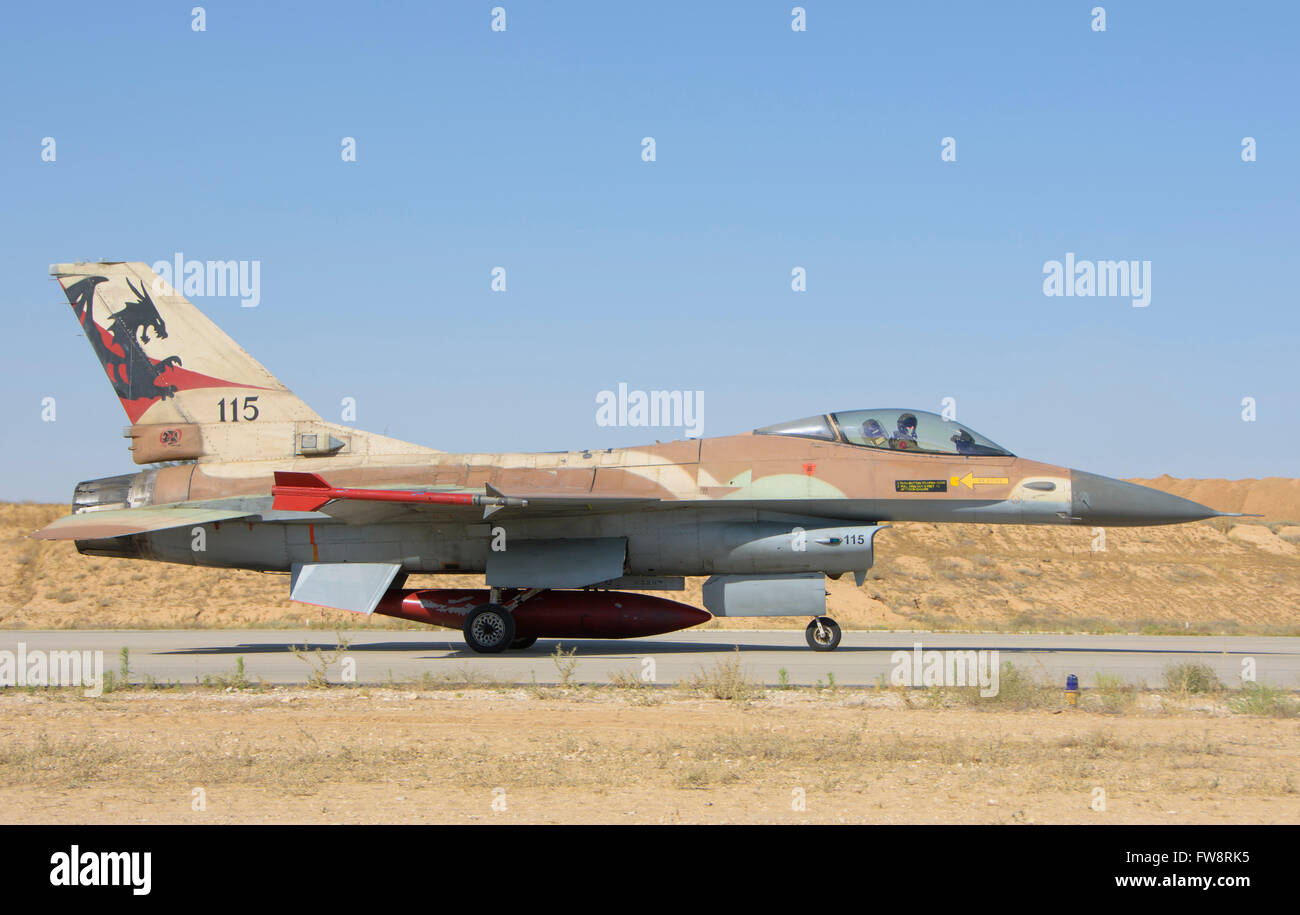 Israeli Air Force F-16 at Nevatim Air Base, Israel Stock Photo - Alamy