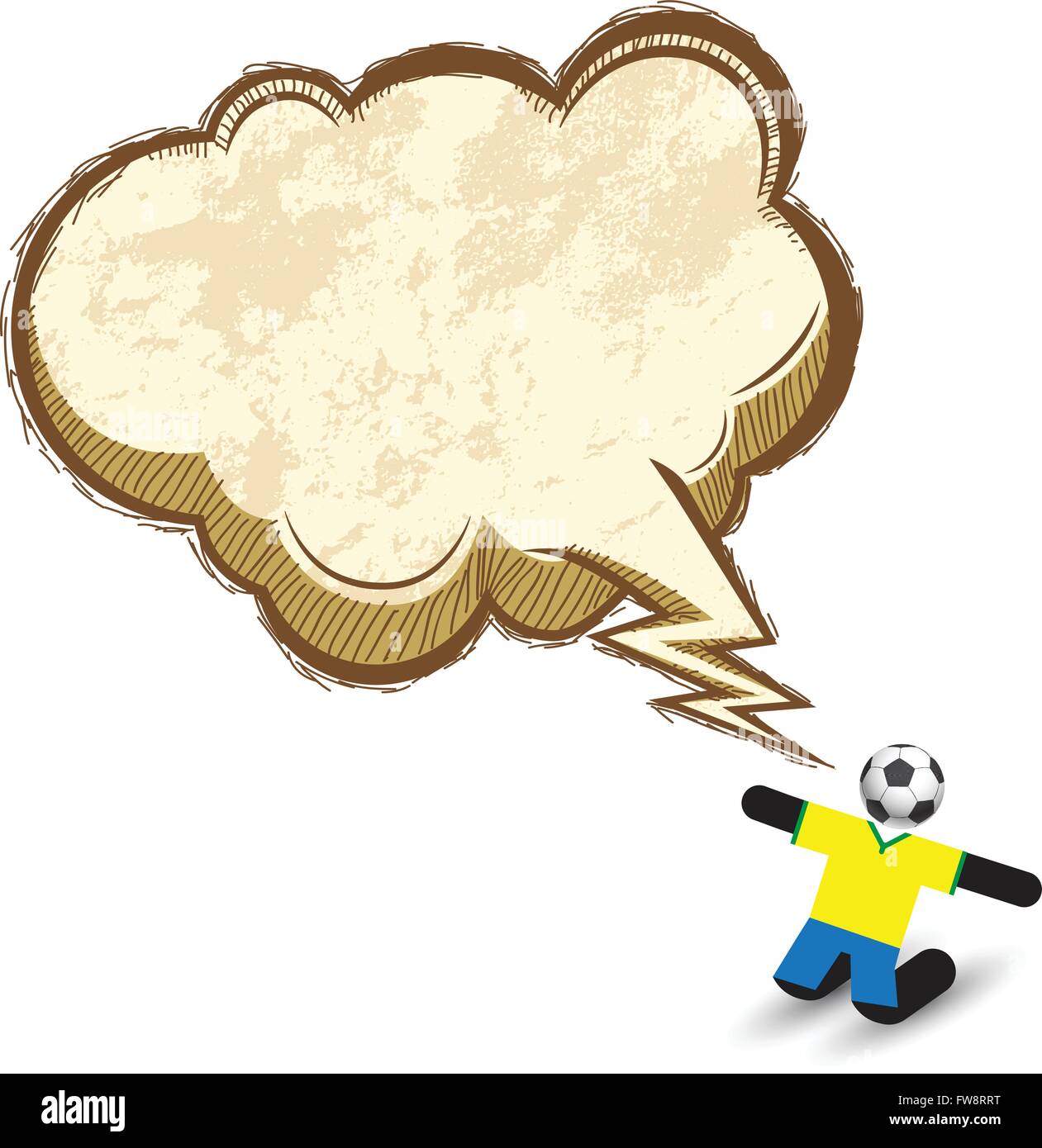 speech bubble with soccer player action Stock Vector Image & Art - Alamy