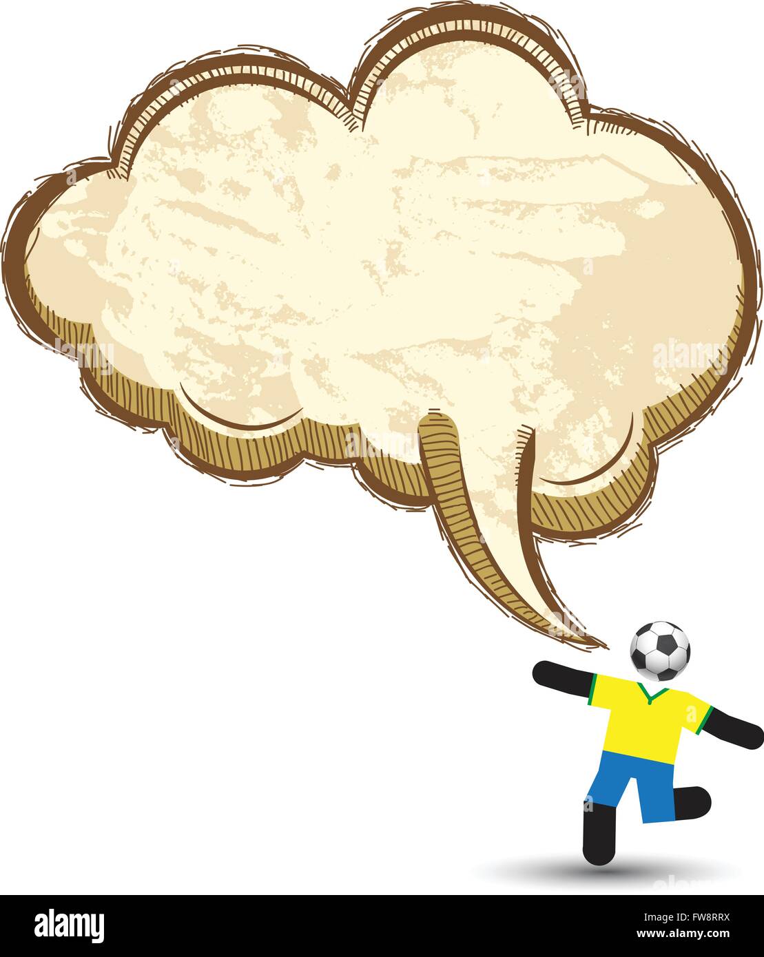 speech bubble with soccer player action Stock Vector Image & Art - Alamy