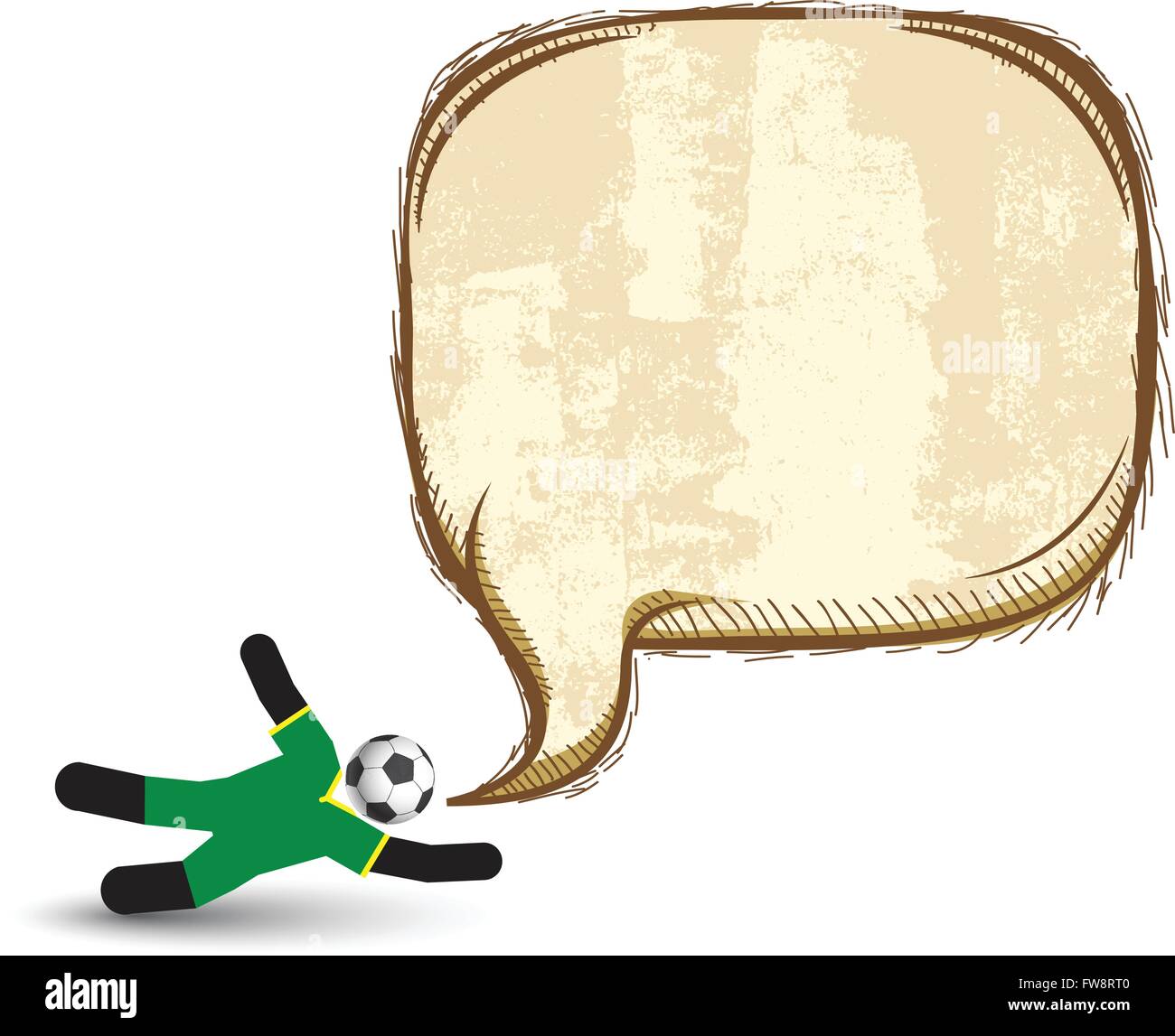 speech bubble with soccer player action Stock Vector Image & Art - Alamy