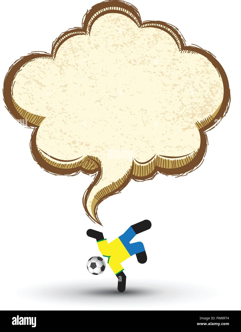 speech bubble with soccer player action Stock Vector Image & Art - Alamy