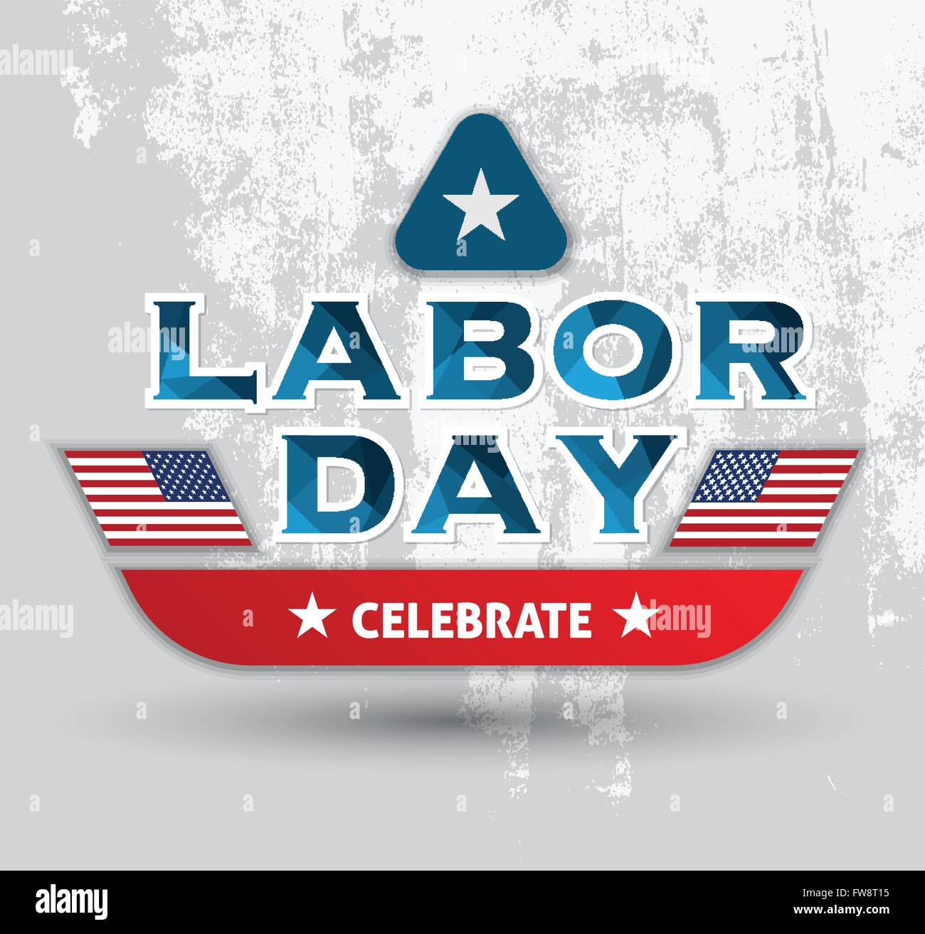 Celebrate Labor day card. text signs. vector illustration Stock Vector ...